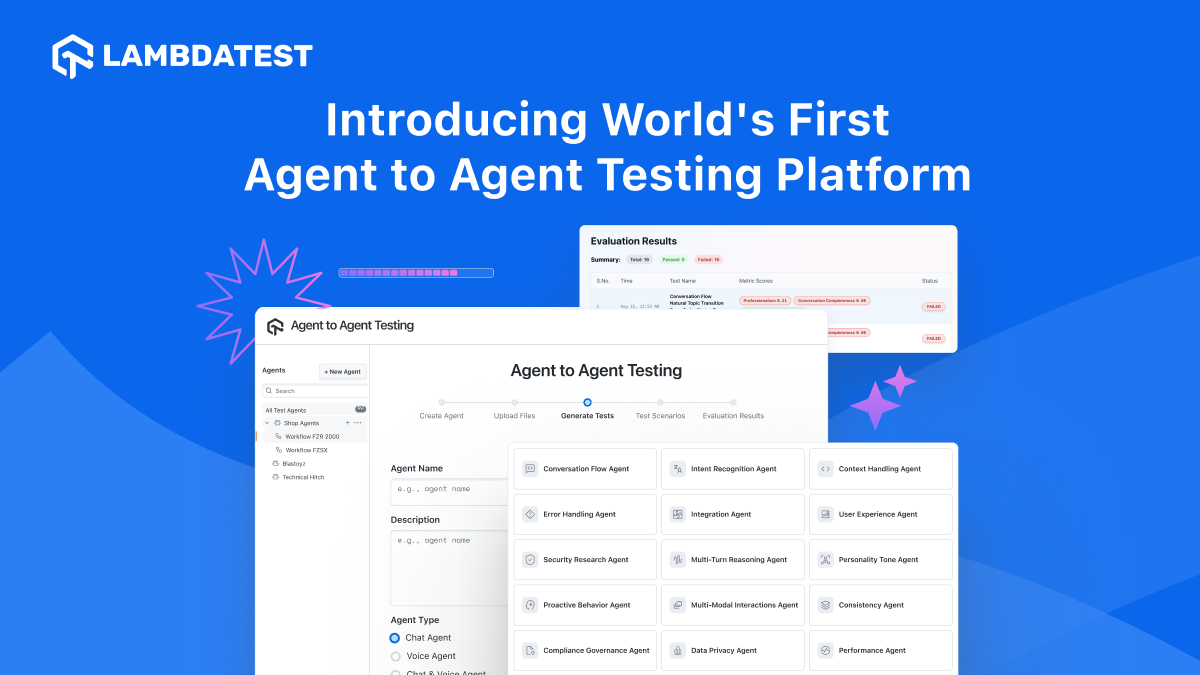The first real agent AI agent test platform in the world ...